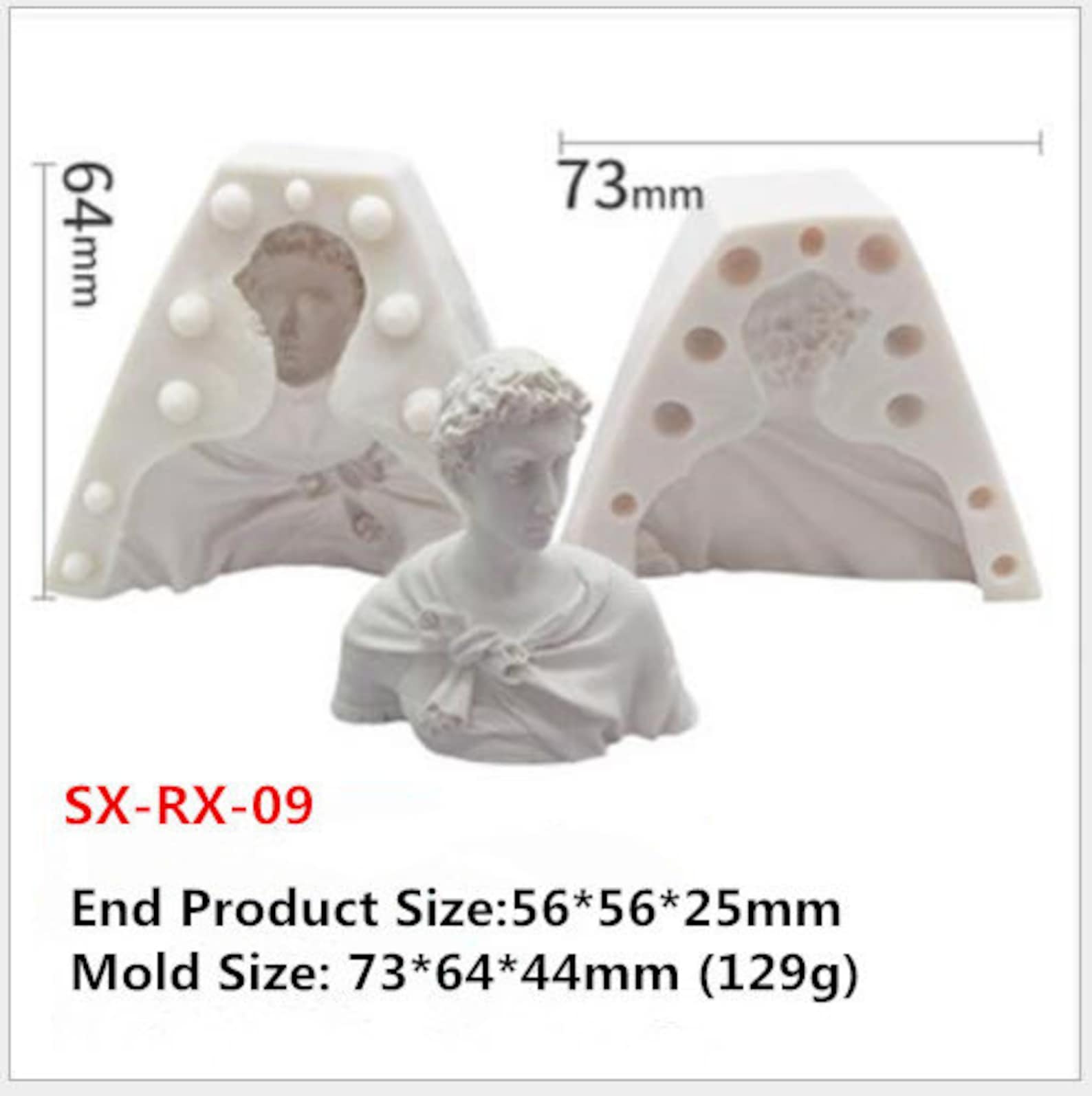 4 Styles Plaster Portrait Mold Geometric Man Face Molds | Etsy