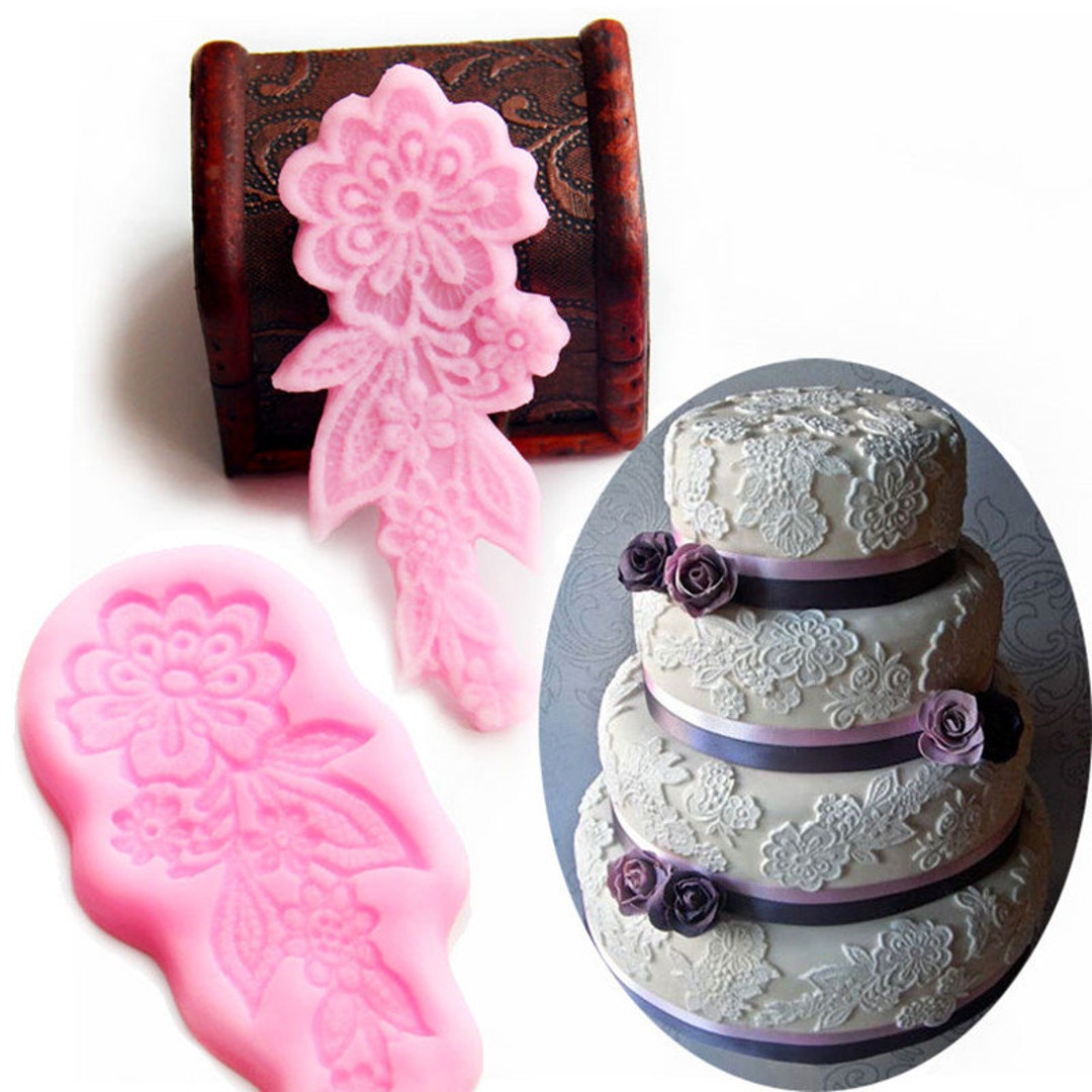 Floral Lace Fondant Silicone Mold - Cake Decorating Tool - Etsy