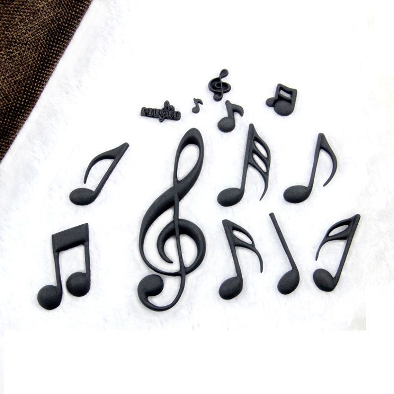 Music Cupcake Mold Fondant Cake Decorating Tools Silicone Chocolate ...