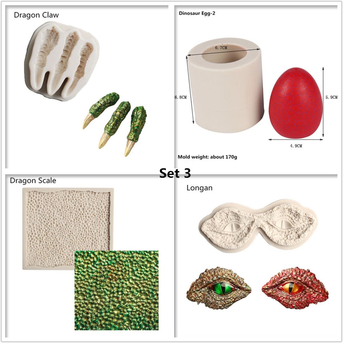 Longan Dragon Claw Dragon Scale Silicone Mold Soap Fondant - Etsy Canada