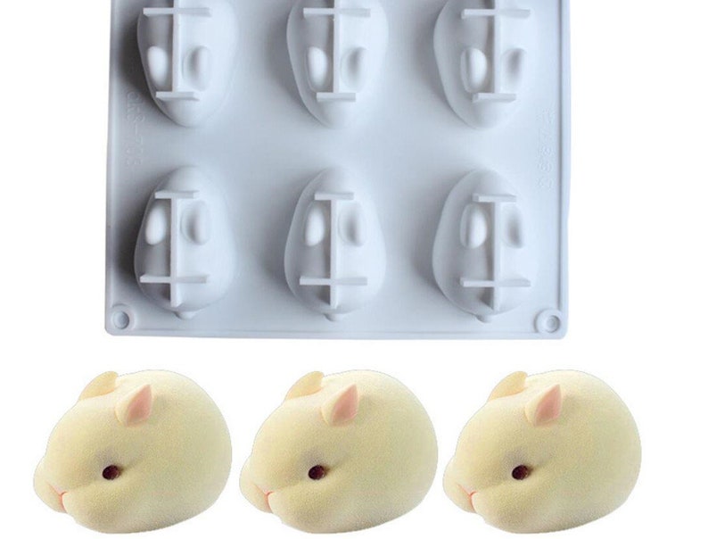 6-cavity Rabbit Silicone Cake Mold Mould Silicone Soap Mold | Etsy