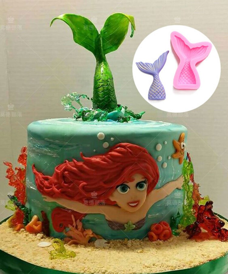 2pcs/set Fish Tail and Fish Scales Cartoon Fondant Cake Molds | Etsy