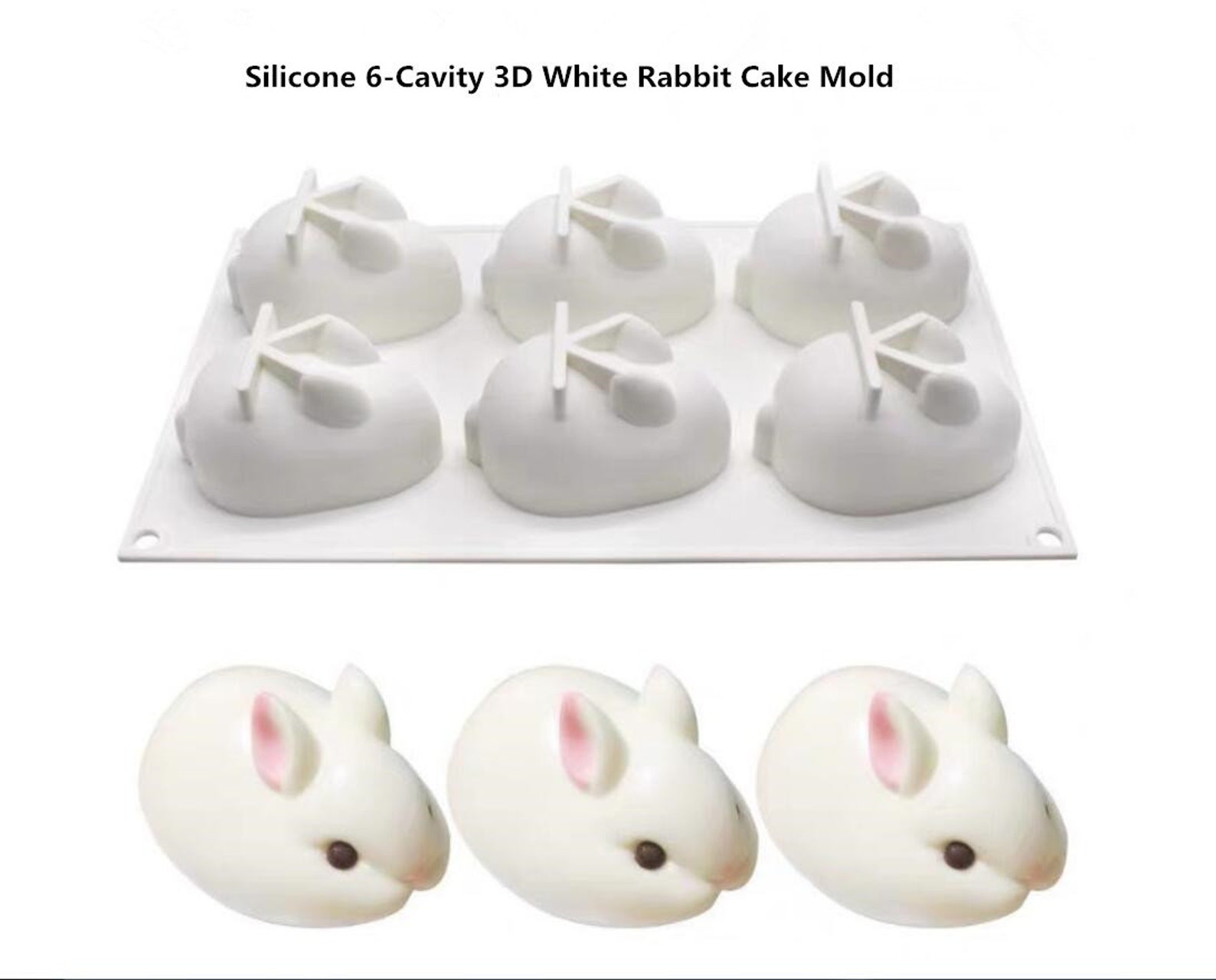 6-cavity Rabbit Silicone Cake Mold Mould Silicone Soap Mold | Etsy