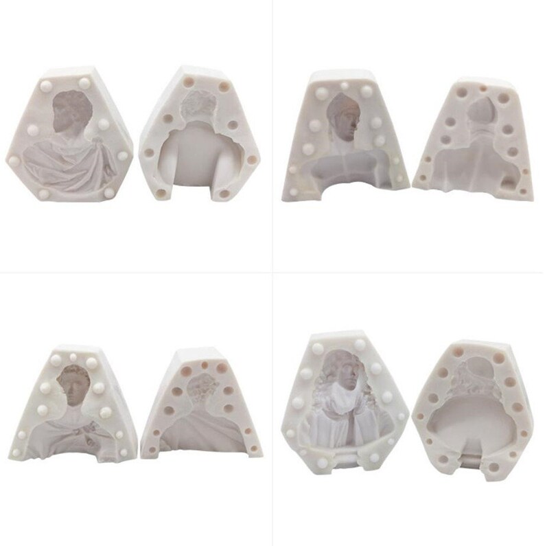 4 Styles Plaster Portrait Mold Geometric Man Face Molds - Etsy