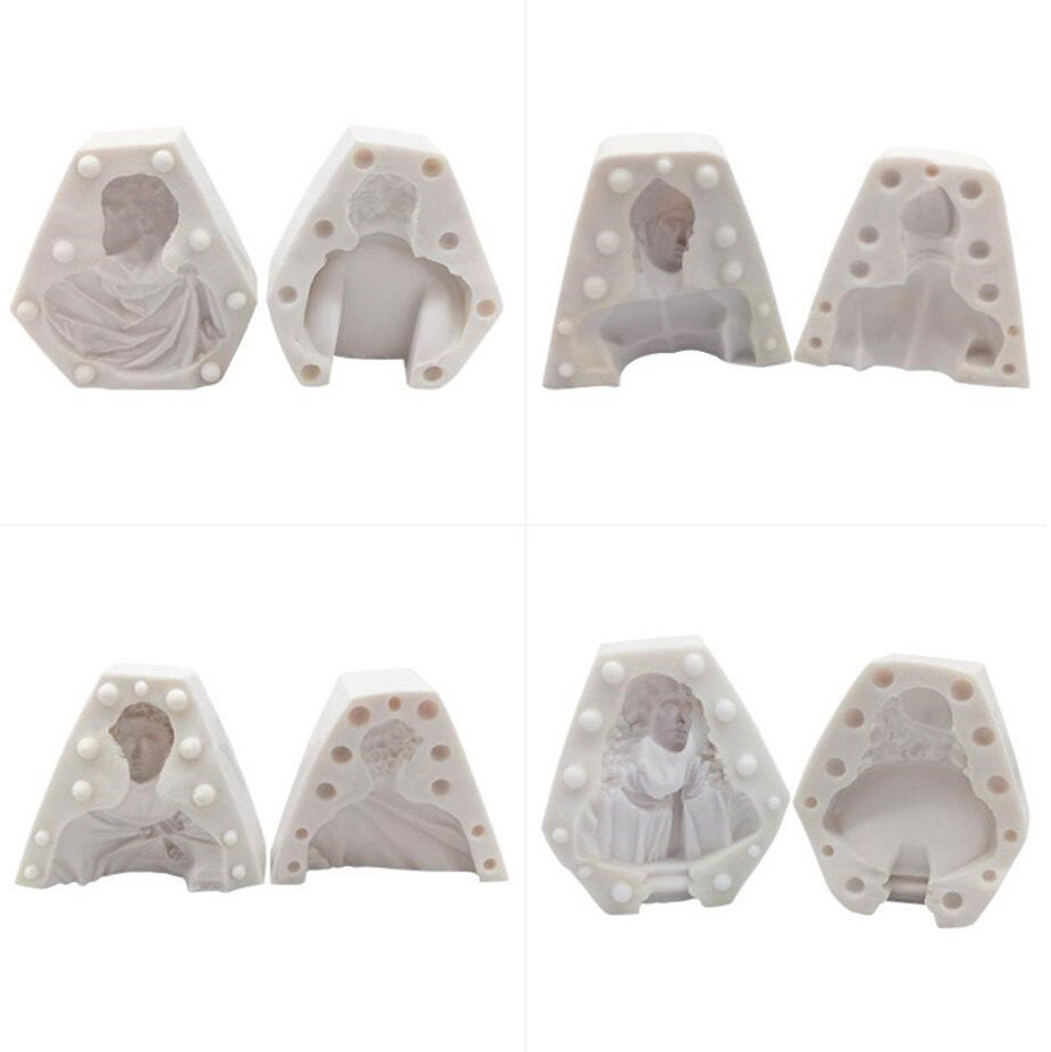 4 Styles Plaster Portrait Mold Geometric Man Face Molds | Etsy