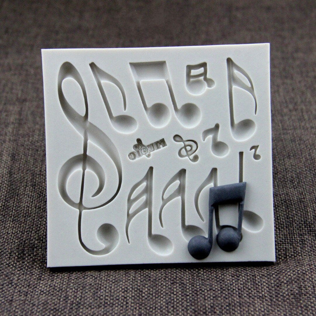 Music Cupcake Mold Fondant Cake Decorating Tools Silicone Chocolate ...