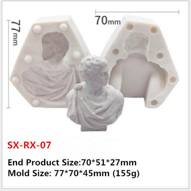 4 Styles Plaster Portrait Mold Geometric Man Face Molds - Etsy