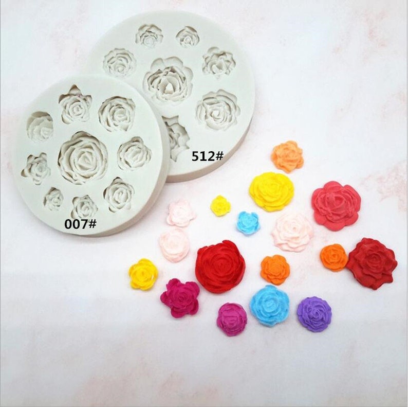 3D Rose Collection Cake Mold Mould Fondant Silicone Mold - Etsy