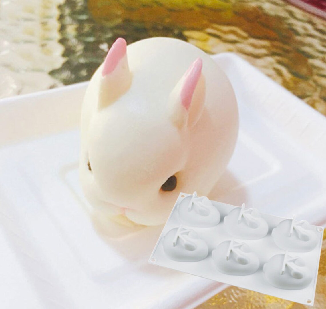 6-cavity Rabbit Silicone Cake Mold Mould Silicone soap mold | Etsy