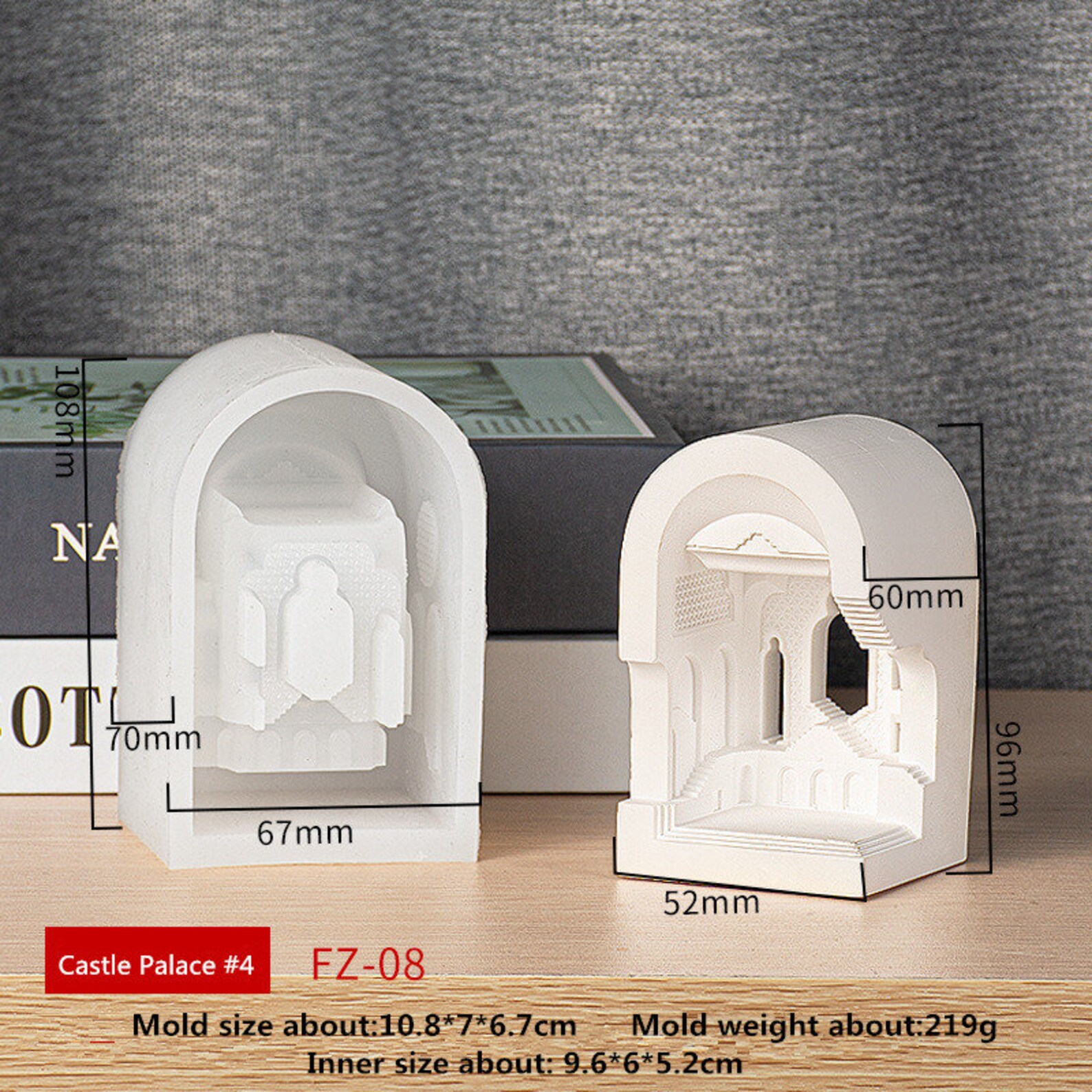 3D European Castle Palace Diffuser Stone Silicone Mold Diy Scented ...