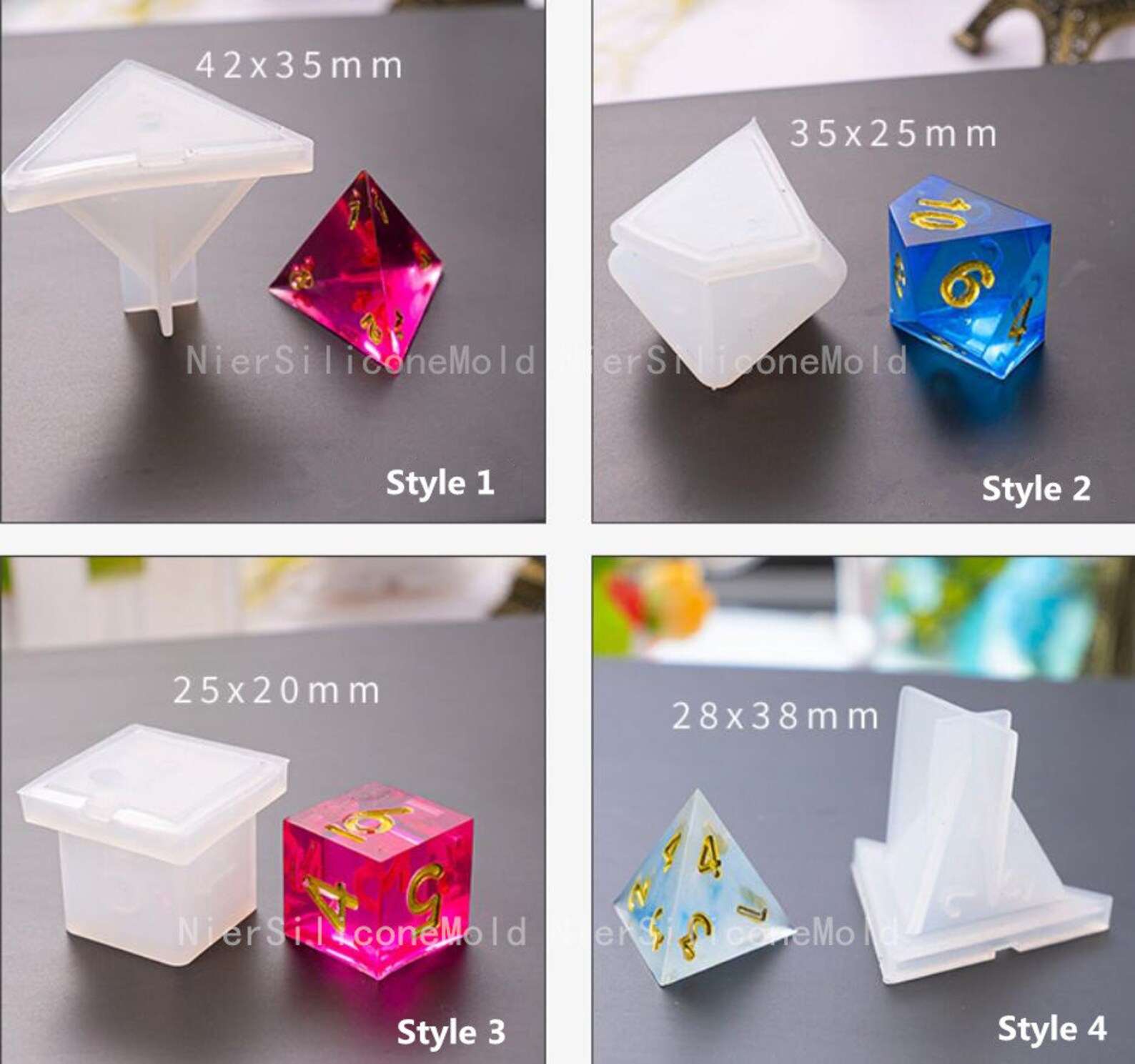 19 Styles Dice Mold-trpg Silicone Dice Mold-polyhedral Dice - Etsy