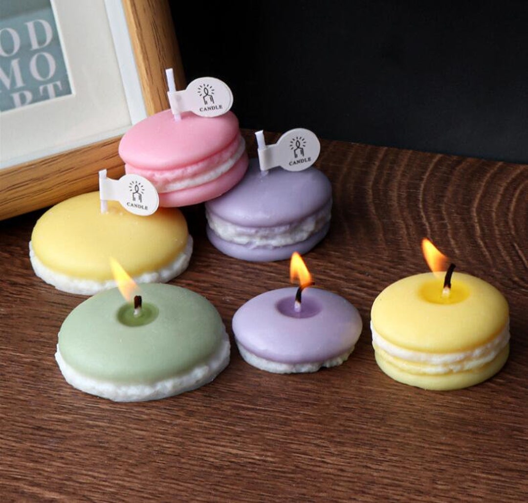 Macaron Fondant Silicone Mold DIY Scented Candle Mold Mousse Dessert ...