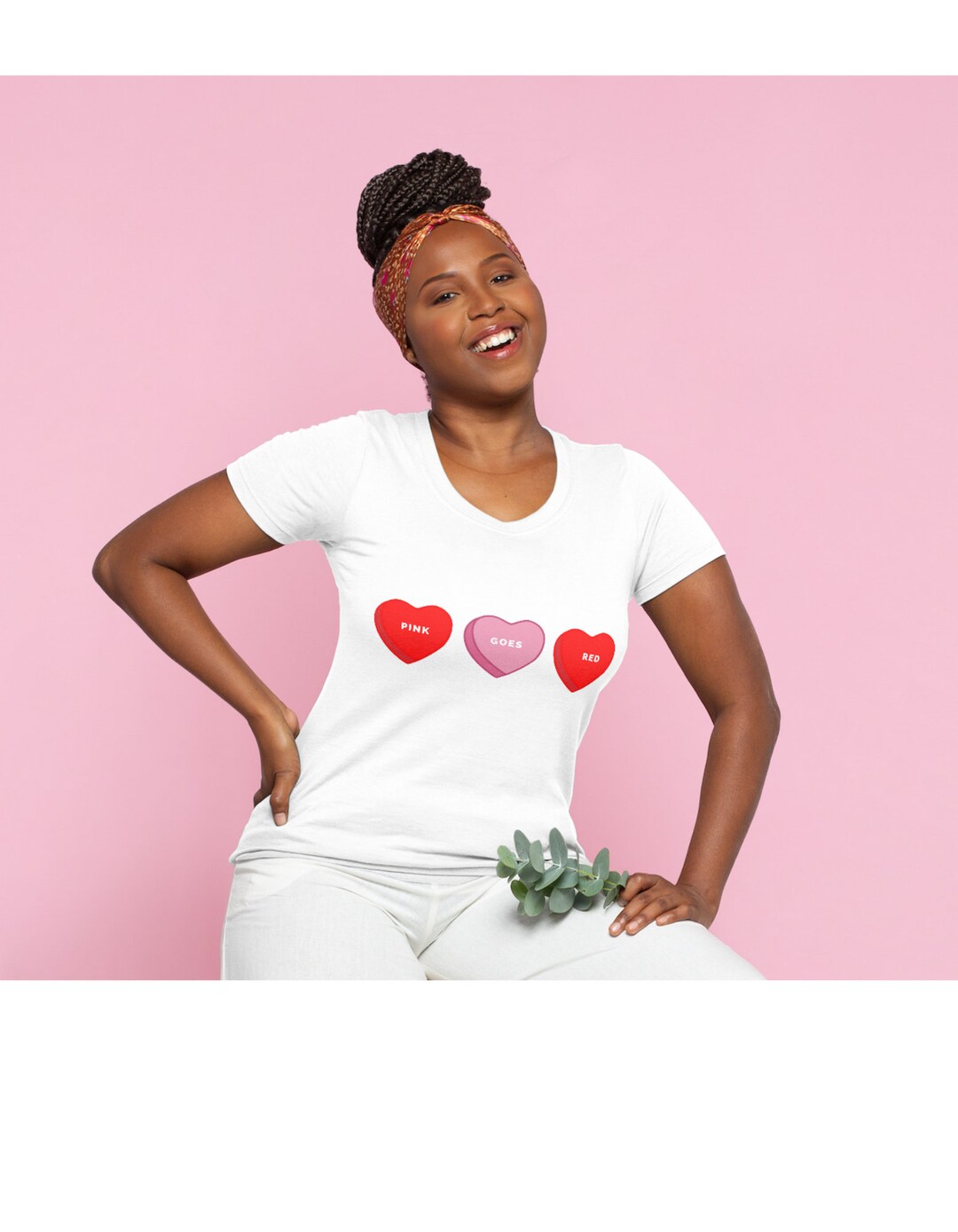 Pink Goes Red T-shirt - Etsy