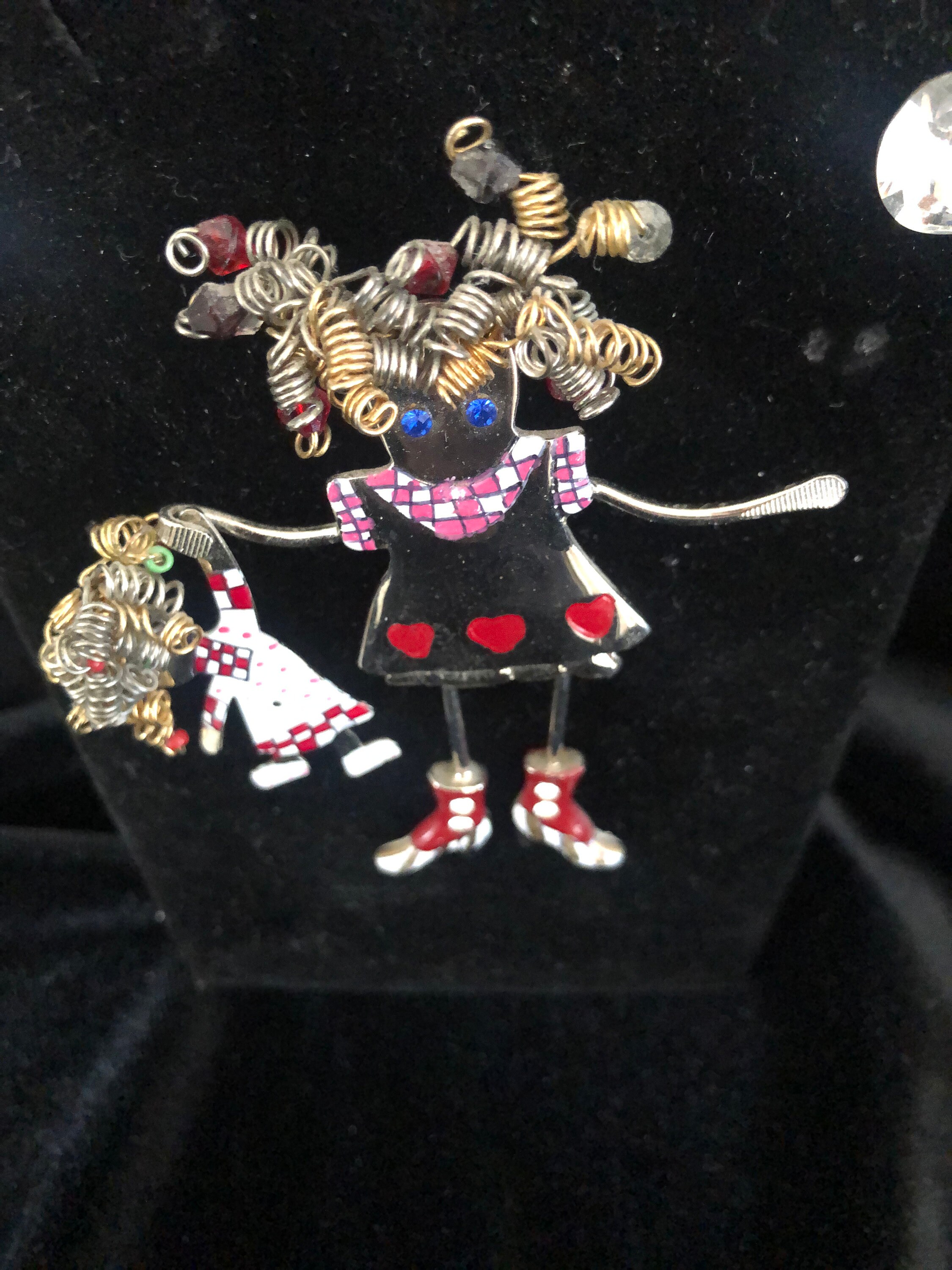 Mom and Daughter Pin and Earrings - Etsy