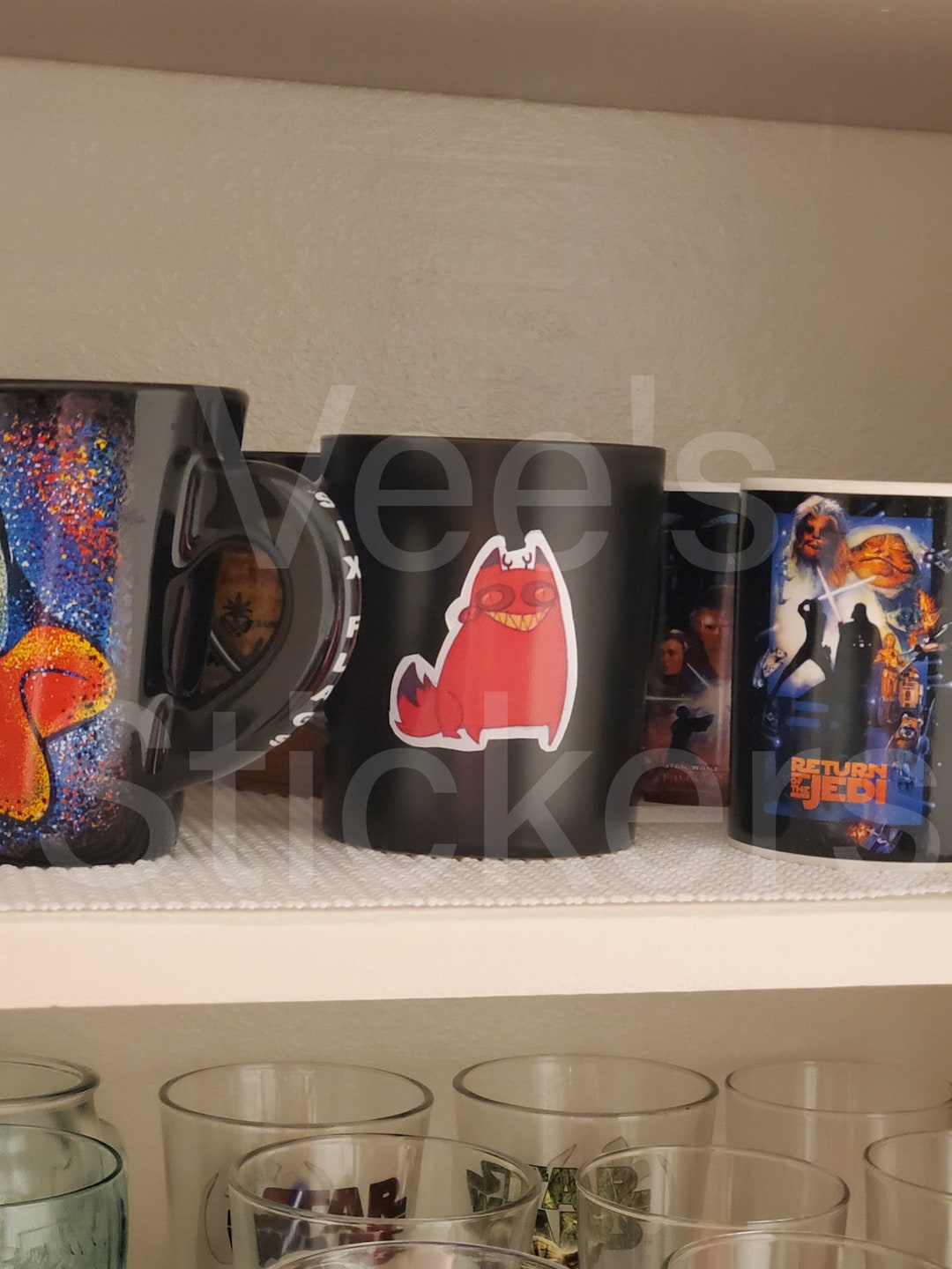 Cursed Alastor Cat Vinyl Stickers - Vee's Stickers - Etsy