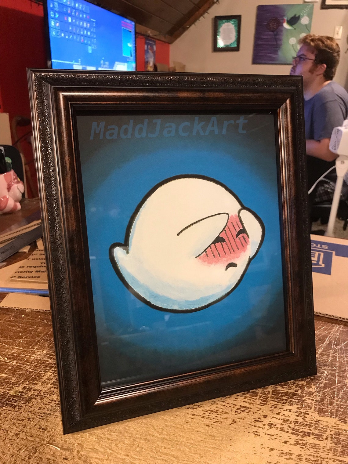 Super Mario 64 Shy Boo Painting 8 x 10 Print | Etsy