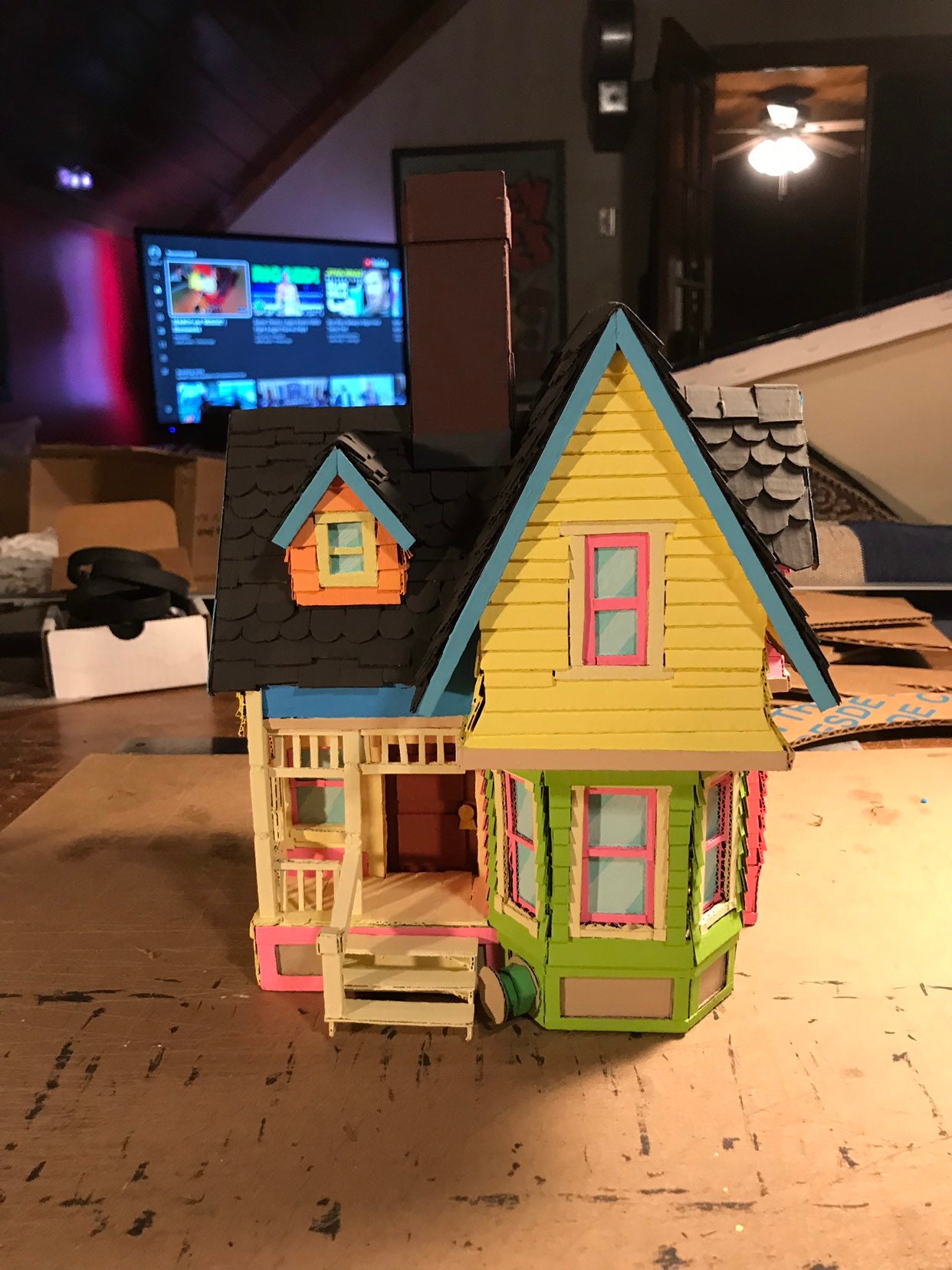 Pixar Up House Painted Cardboard Miniature | Etsy