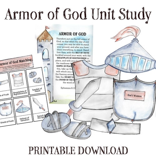 Armor of God Unit Study/biblical Training - Etsy