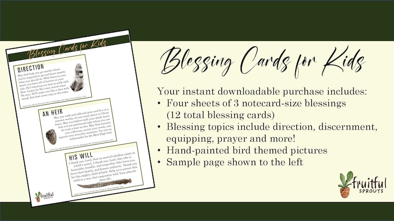Blessing Cards for Kids - Etsy