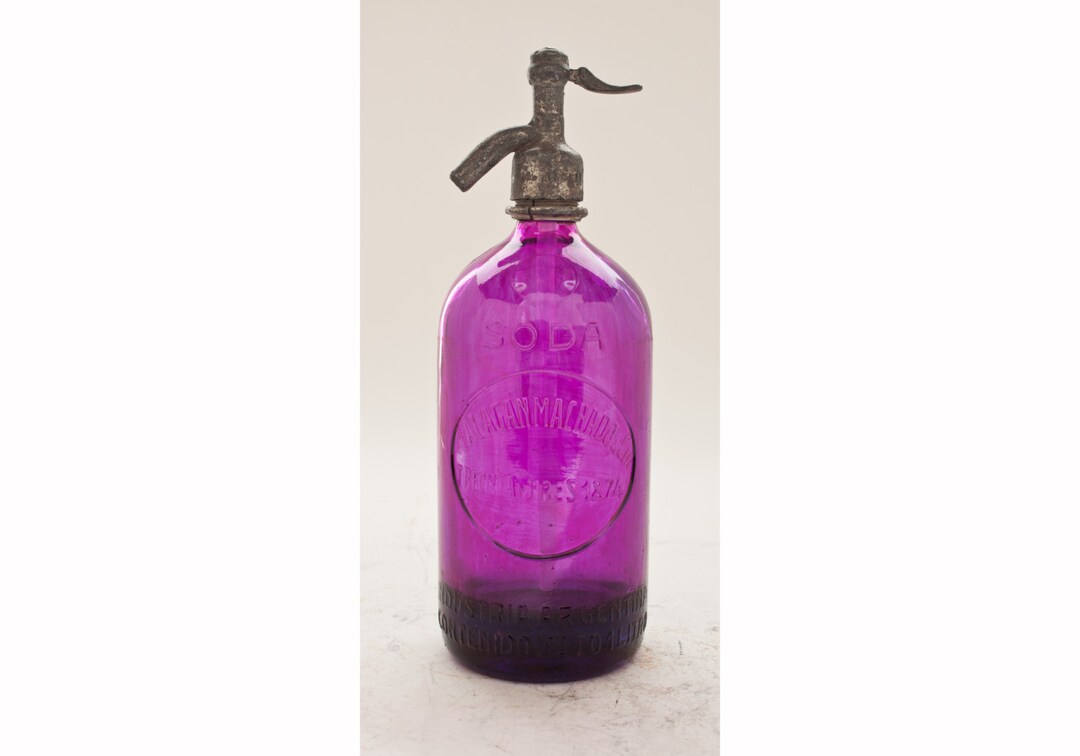 Vintage Violet Purple Seltzer Bottle (soda Syphon) - Etsy