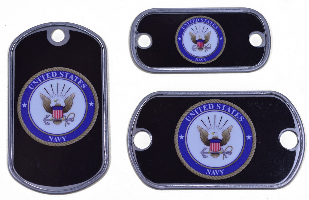 Navy - Dog Tag - Etsy