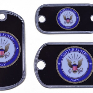 Navy - Dog Tag - Etsy