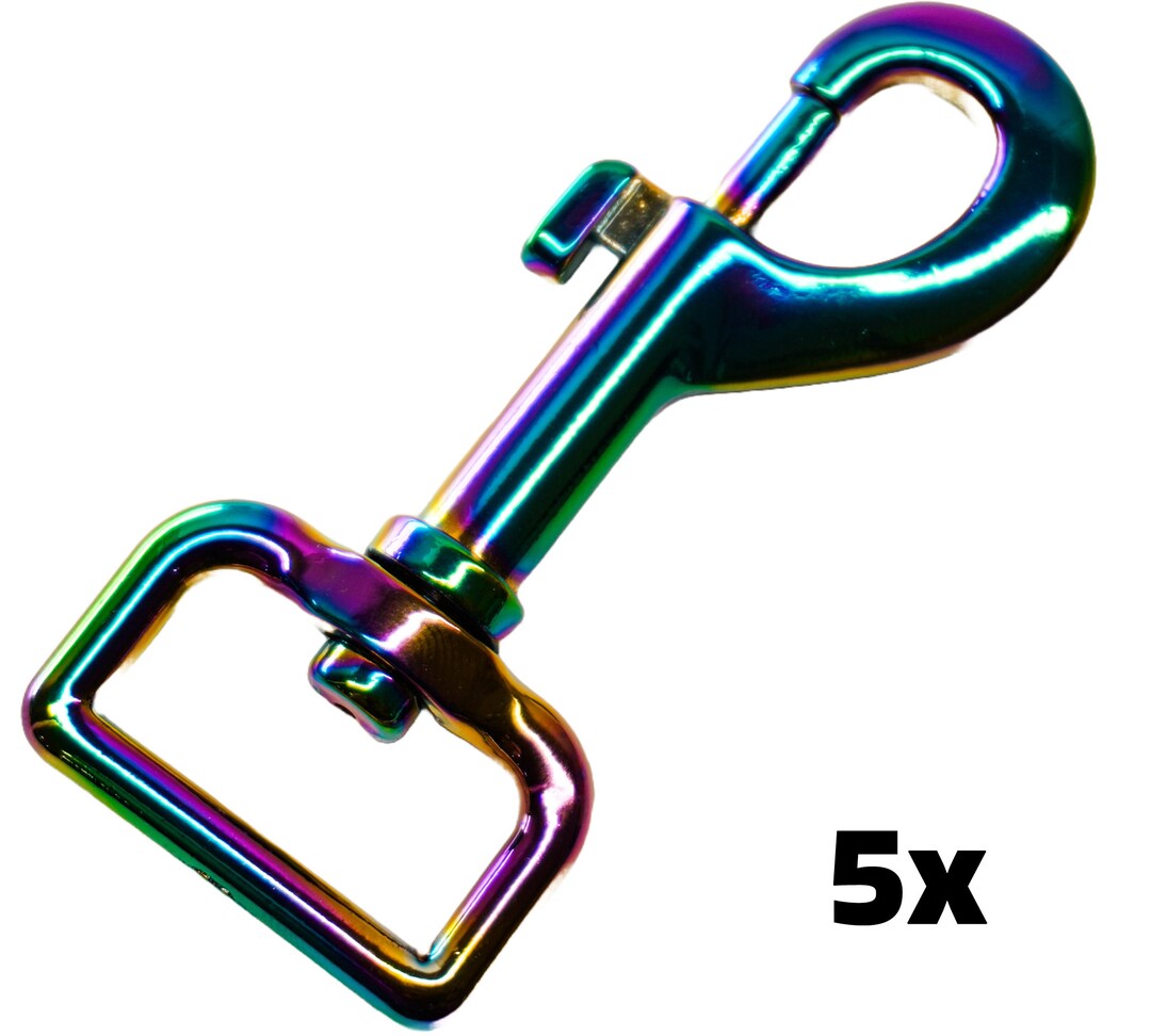 Rainbow Bolt Snap Hook Keychain Clip Heavy Duty Hardware for Keys and ...
