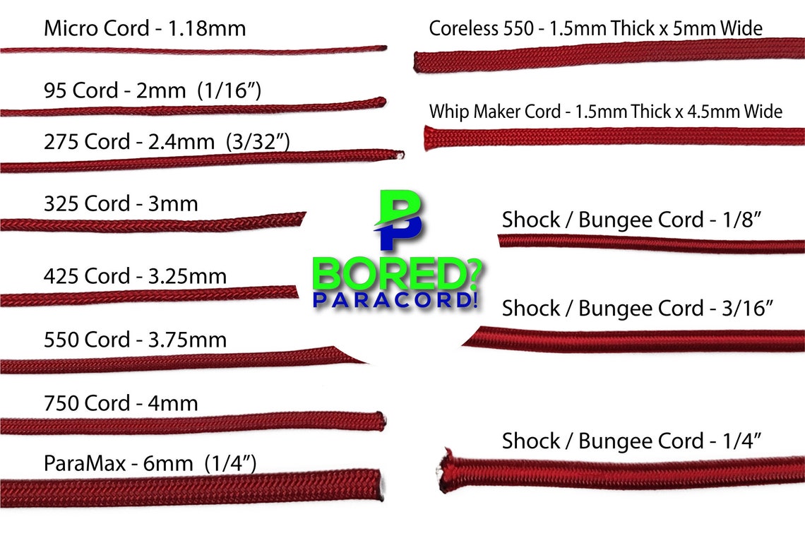 Firefighter Red Micro Cord 1.18mm 125 or 1000 Foot Spool - Etsy