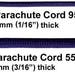 95 Cord - Orange - Type 1 Paracord - 100 Feet on Plastic Winder - 1/16 ...