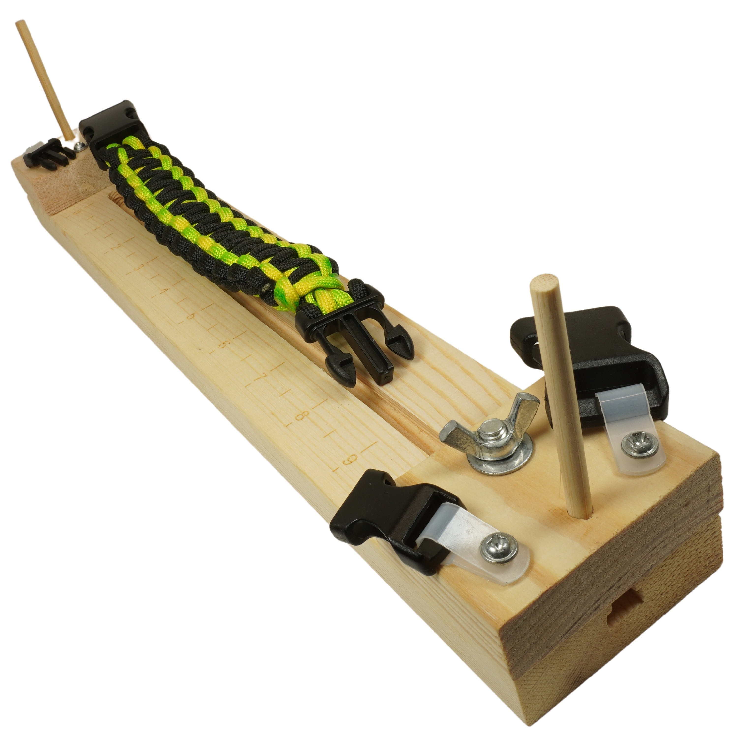 Beginner Paracord Wood Jig - Adjustable Length Bracelet Making ...