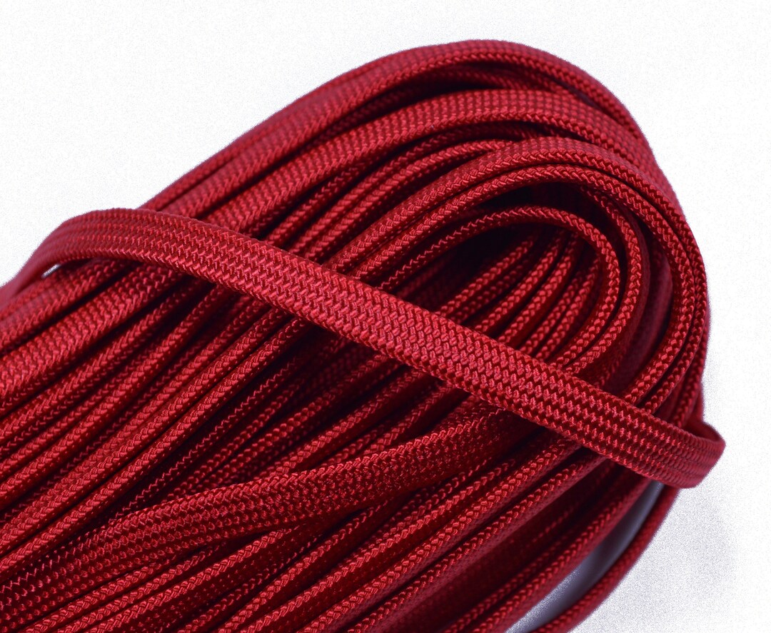 Red Coreless/gutted 550 Paracord - Flat Hollow Cord - Whip Makers ...