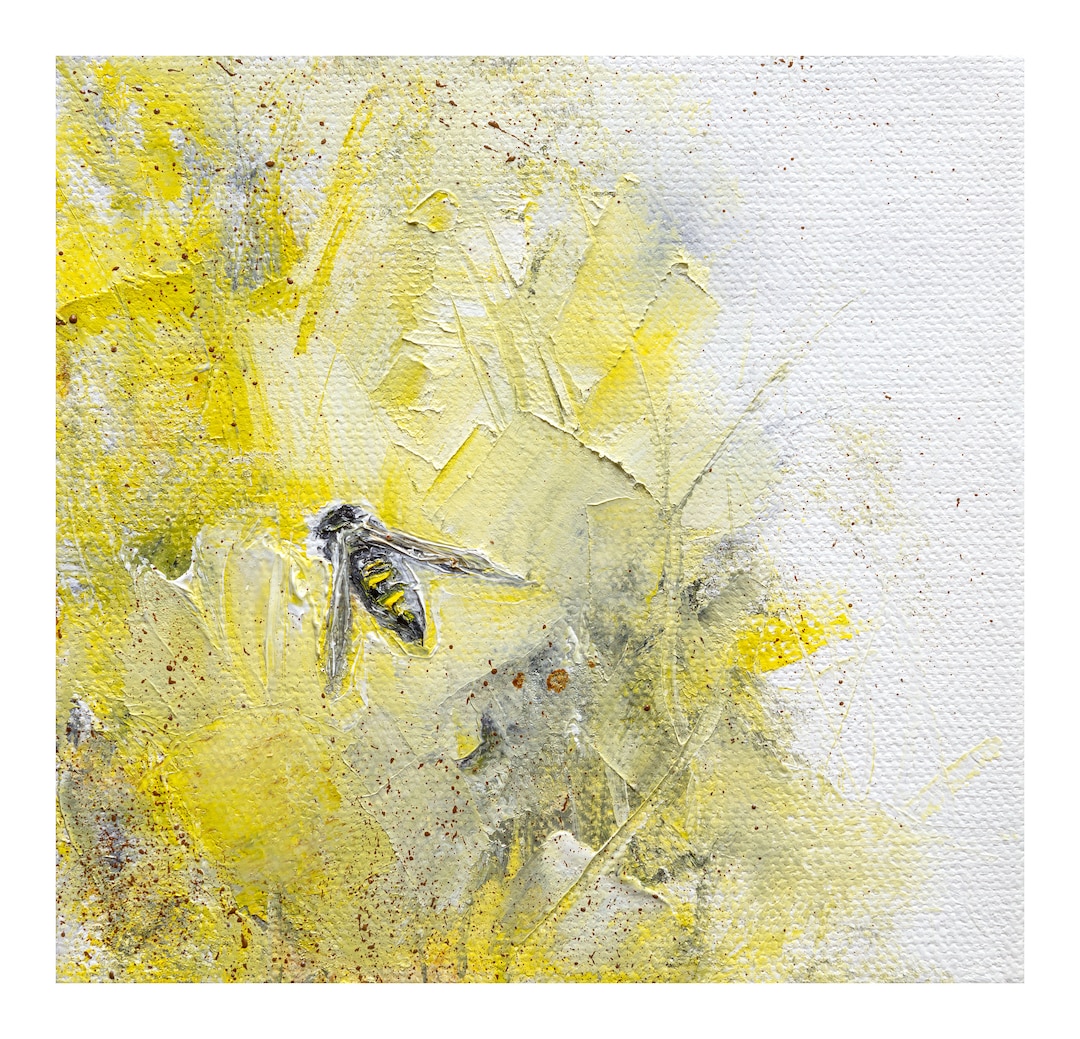 HONEY BEE Fine art Print. Modern Farmhouse Style Small Bee Art Print ...