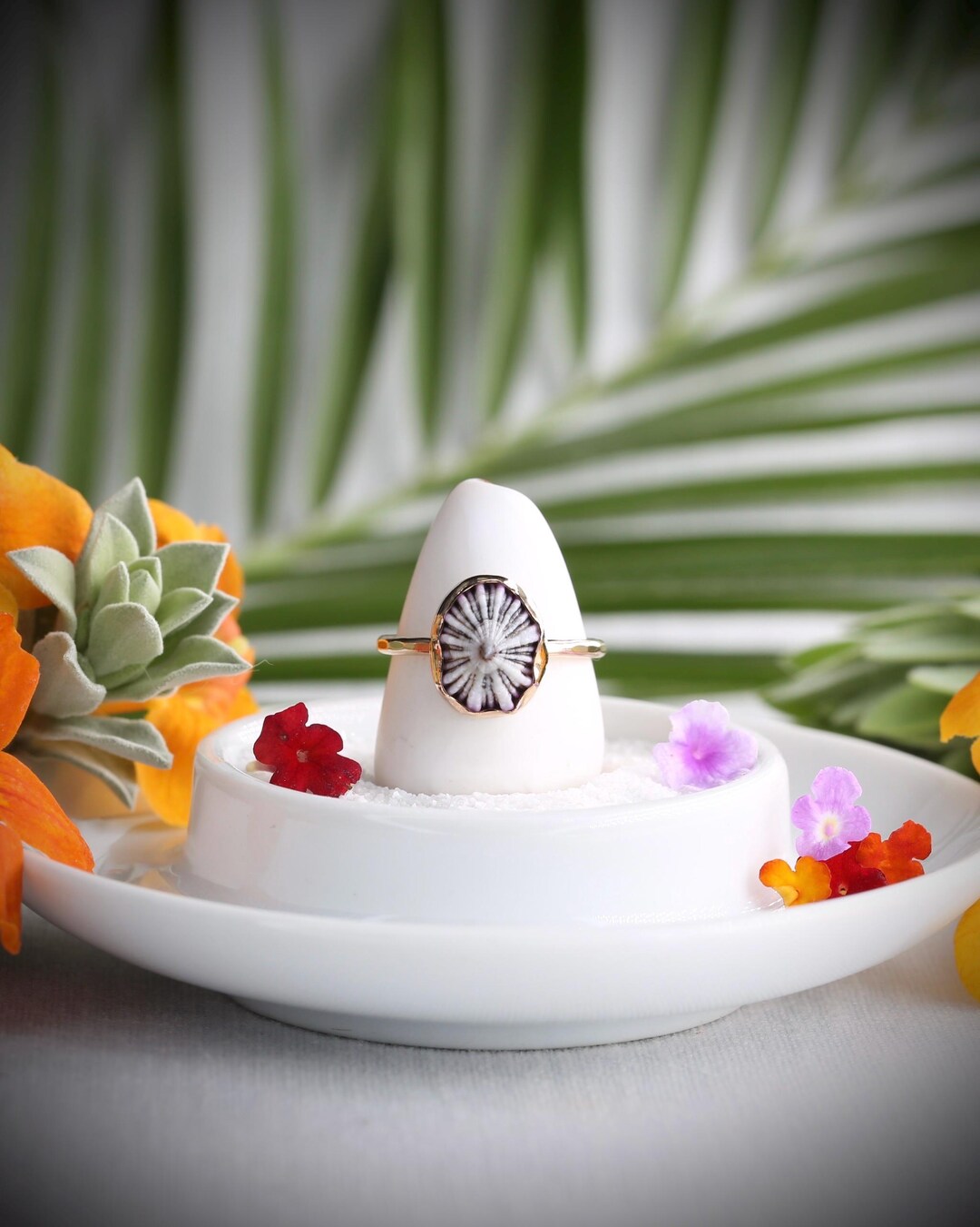 White Opihi Shell Ring –available in US Sizes 4-11 - Made to Order in ...