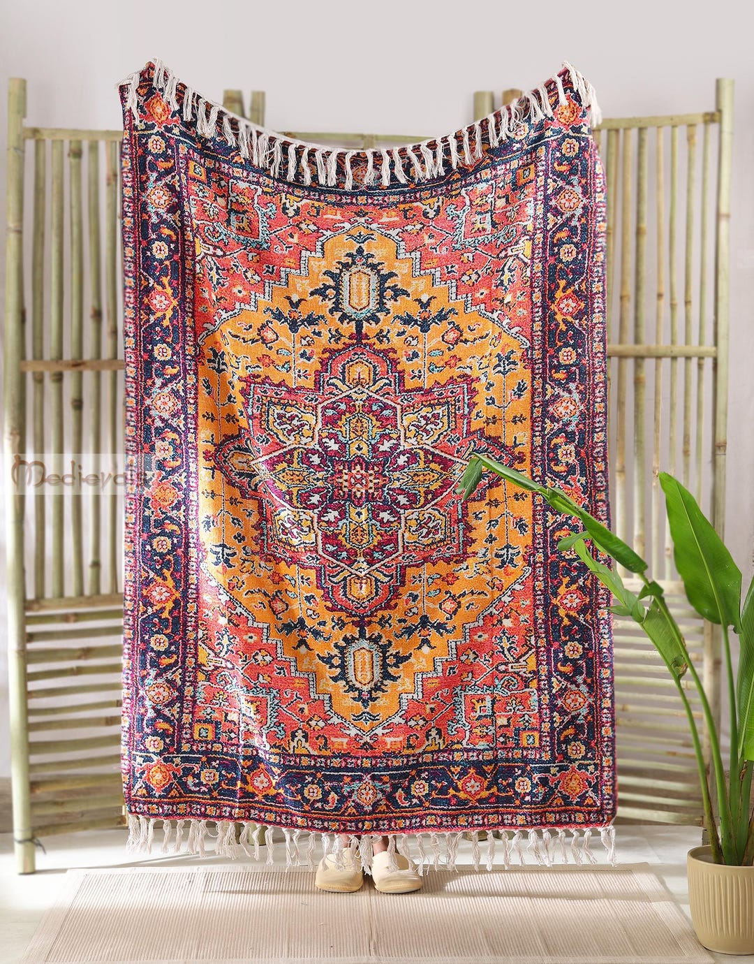 Ikat Blanket Throws Vintage Dark Colors Distressed Design Boho Chic ...