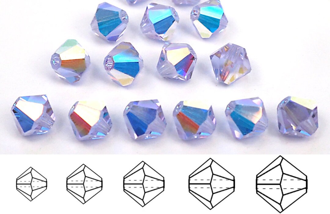 Alexandrite AB Coated Changing Color Traditional Czech Glass MC Bicone ...