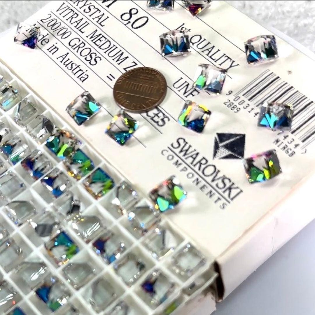 Swarovski Art.# 4841 - Crystal Vitrail Medium Z Angled Cut Corner 3/4 ...