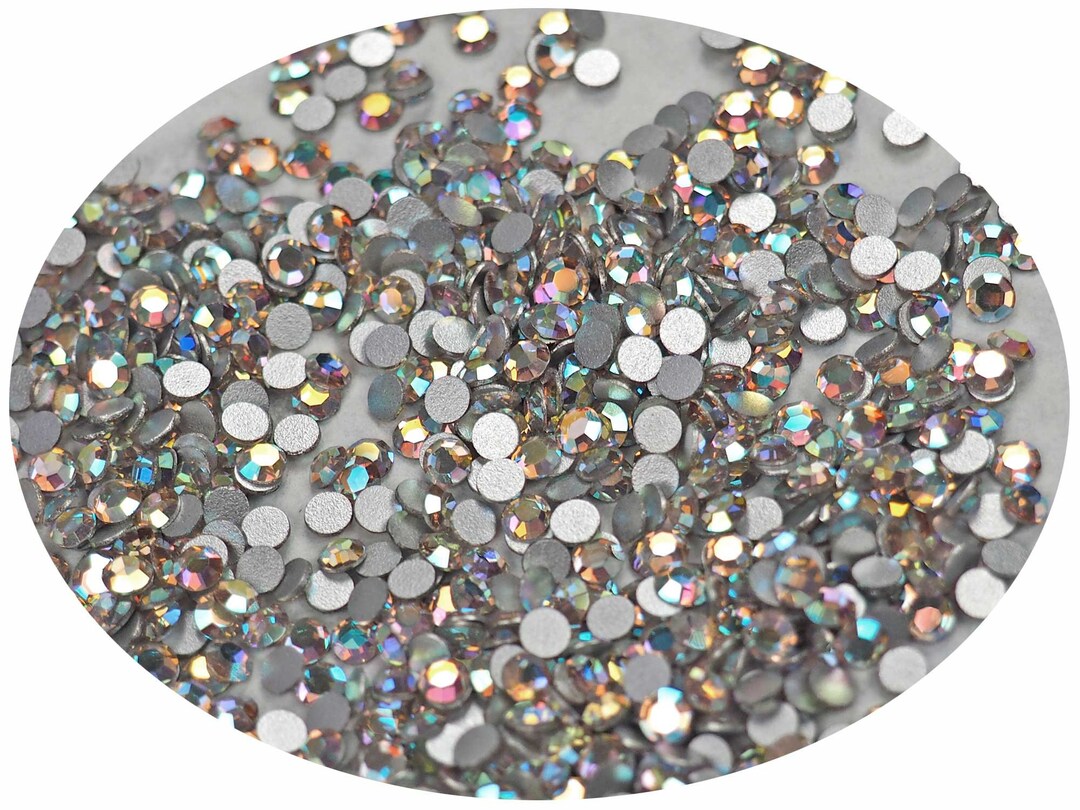 Crystal AB Genuine Czech Preciosa 12-faceted Chaton Roses, Rhinestone ...