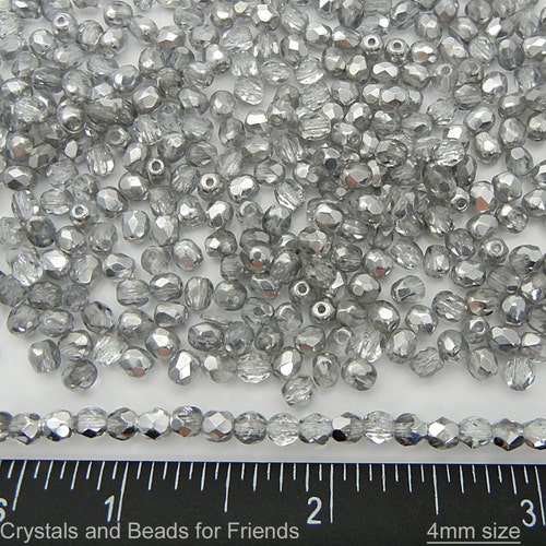 600 Crystal AB Coated 4mm Preciosa Czech Fire Polished Round | Etsy