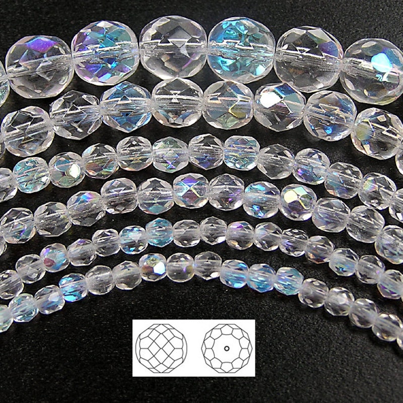 1mm Czech Clear Ab Beads - Etsy