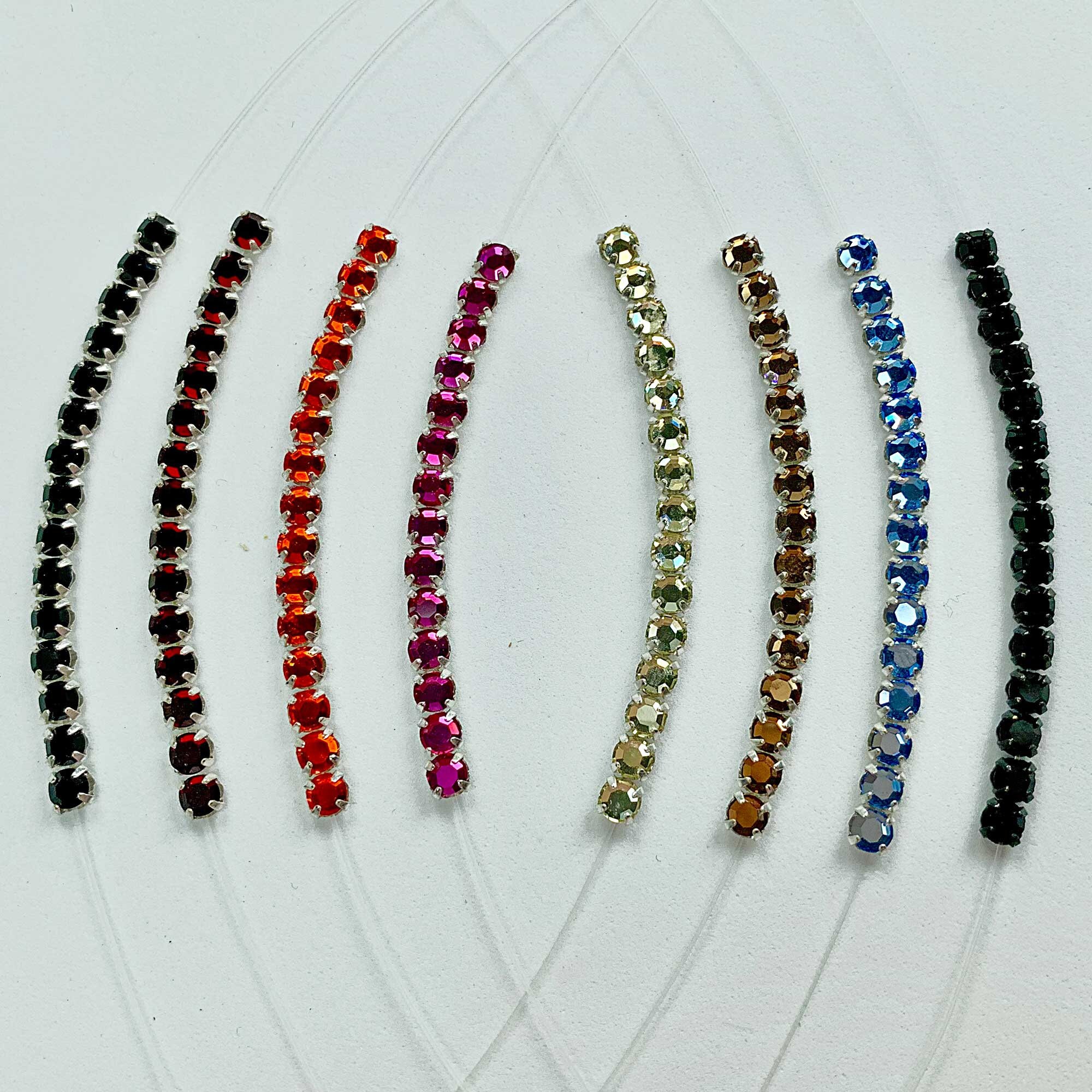 Vintage Swarovski Rose Montees Jet Black Silver Plated in - Etsy