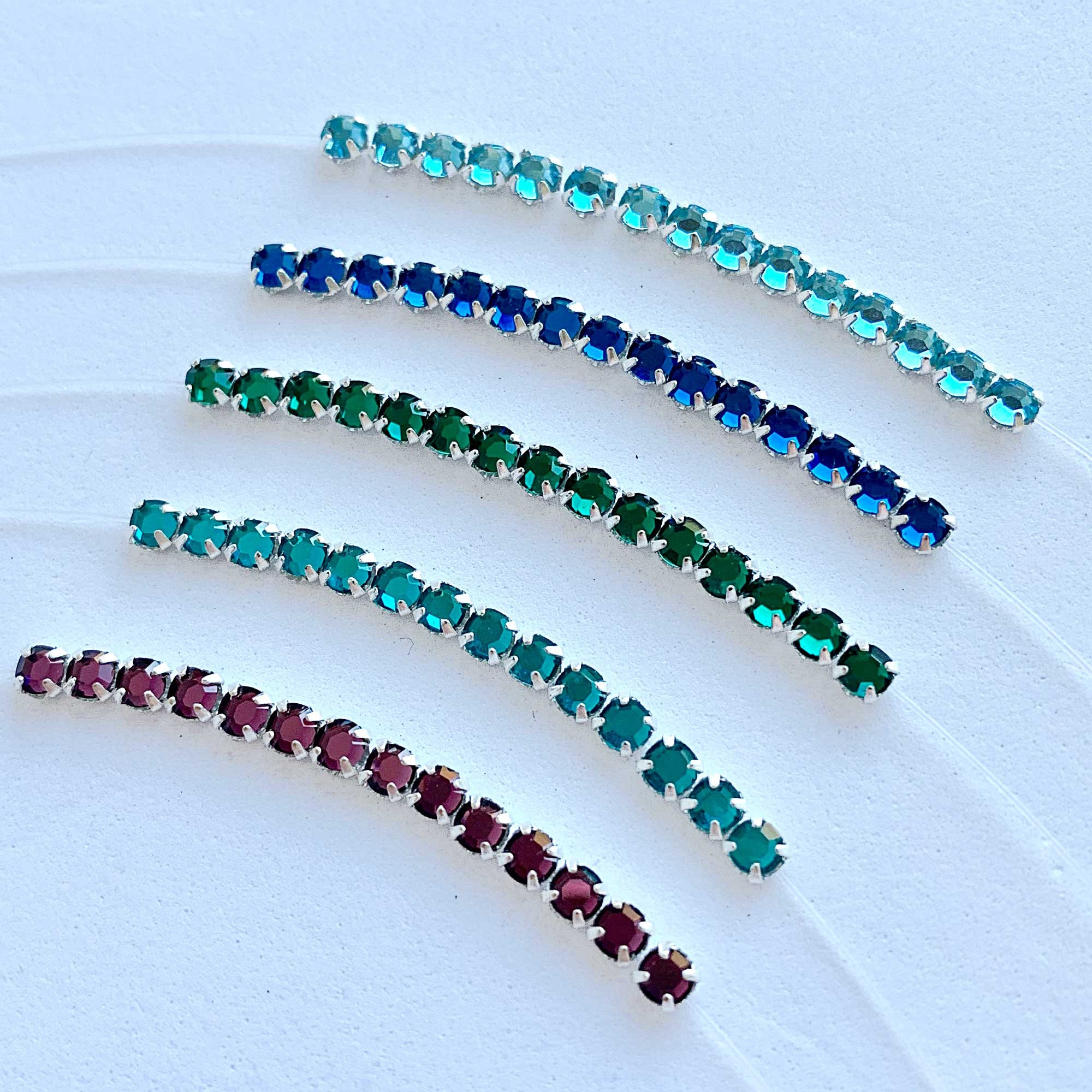 Vintage Swarovski Rose Montees Jet Black Silver Plated in - Etsy