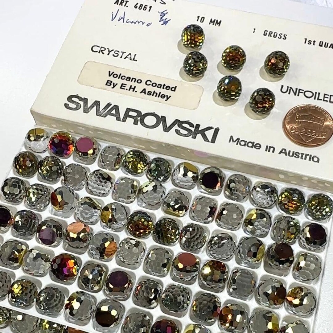 Swarovski Art.# 4861 - Crystal Volcano Coated 3/4 Fireball Fancy Stones ...