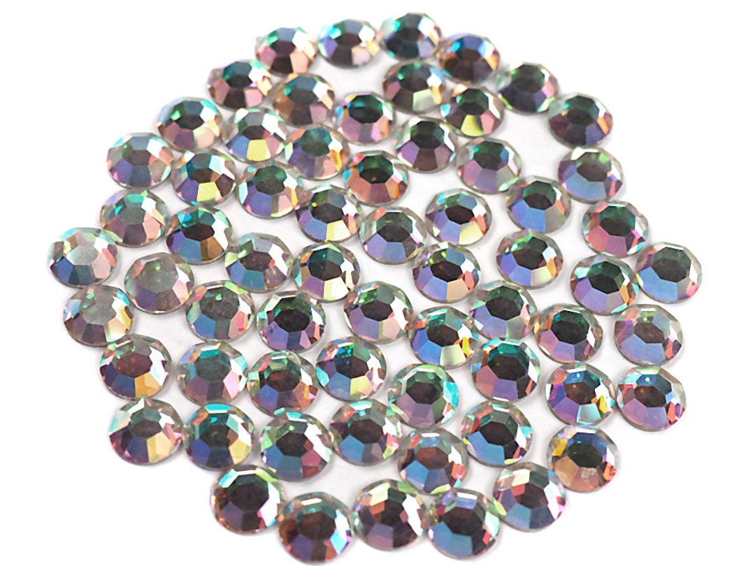 Crystal AB Genuine Czech Preciosa 8-faceted Chaton Roses, Rhinestone ...