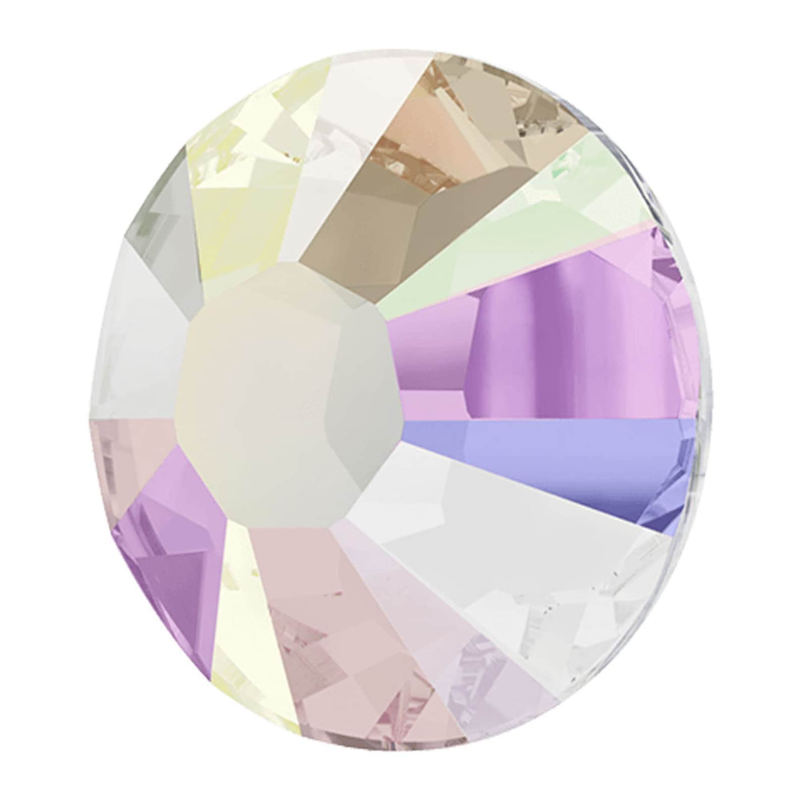 Swarovski Art 2028 HOTFIX Flatbacks Crystal AB Xilion Rose Flatback ...
