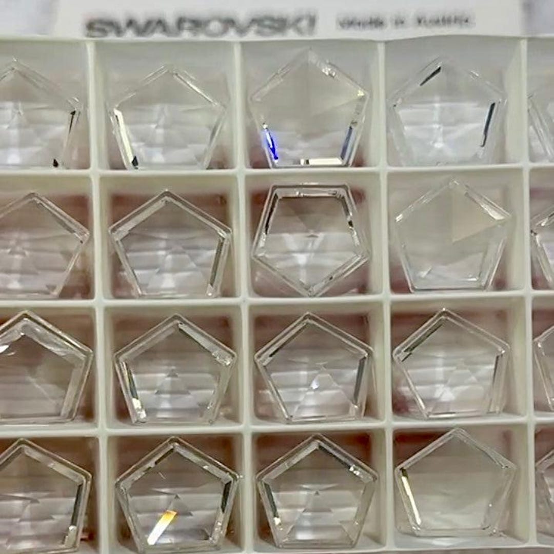 Swarovski Crystal Components Art.# 4839 - 18mm Clear Crystal Pentagon ...
