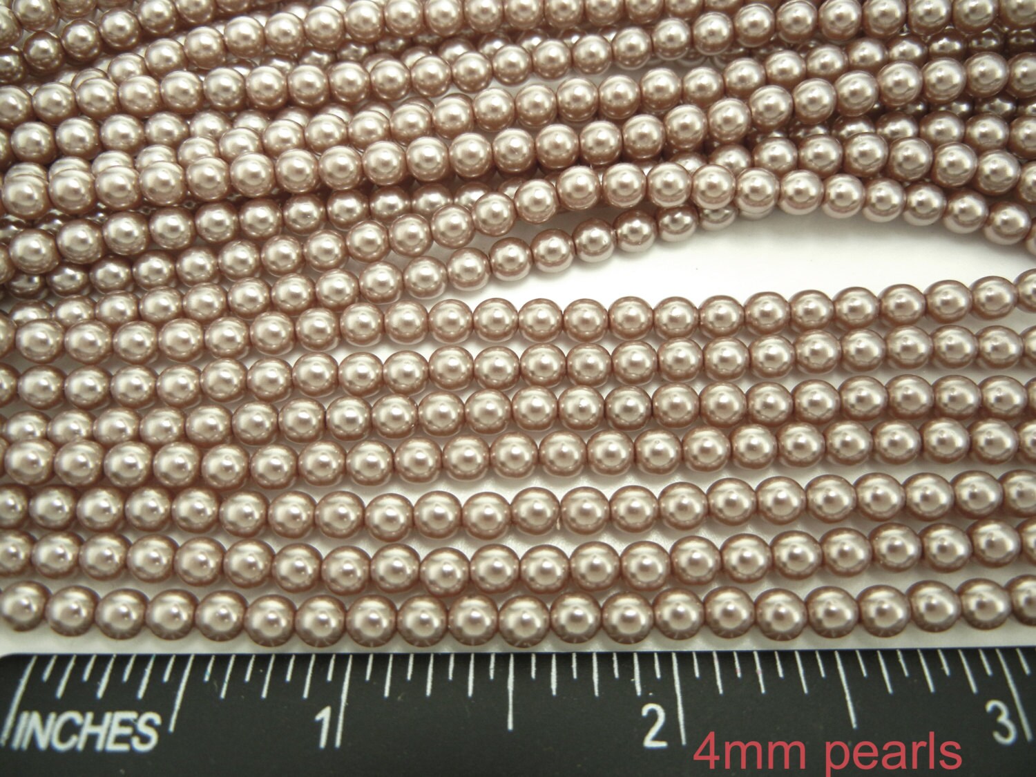 Light Brown Pearl Czech Round Glass Imitation Pearls in 2mm 3mm 4mm 6mm ...
