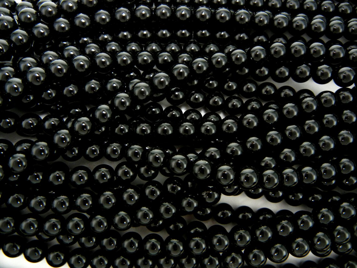 Black Night Pearl Czech Round Glass Imitation Pearls in 12mm ...