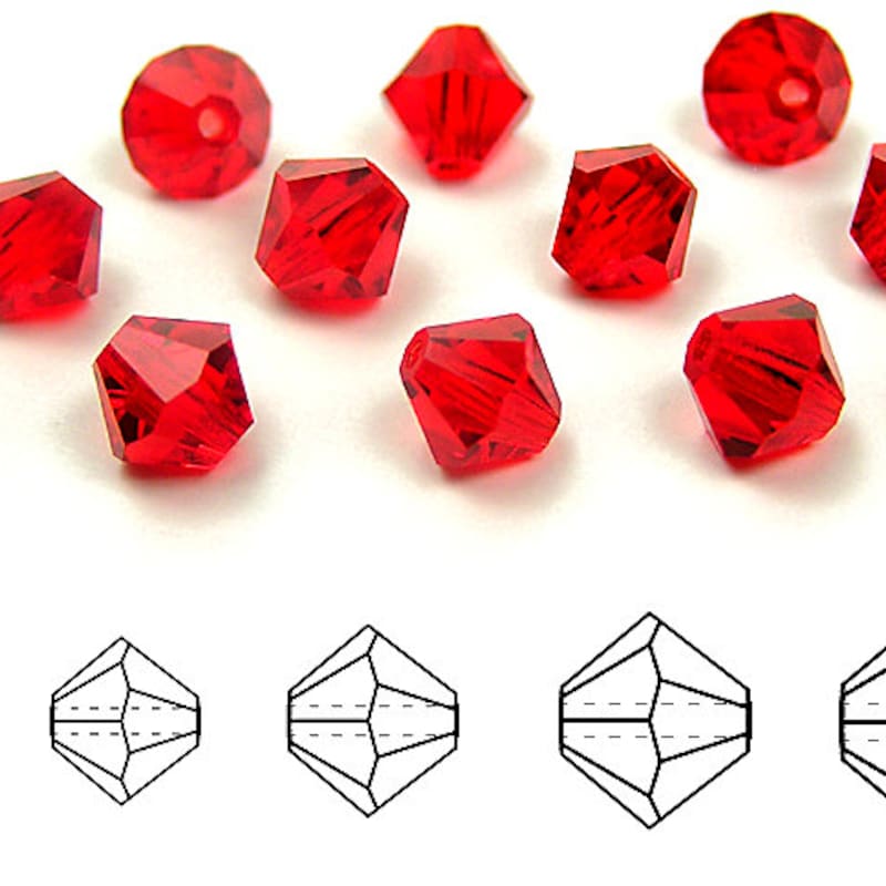 Bicone Crystals 4mm - Etsy