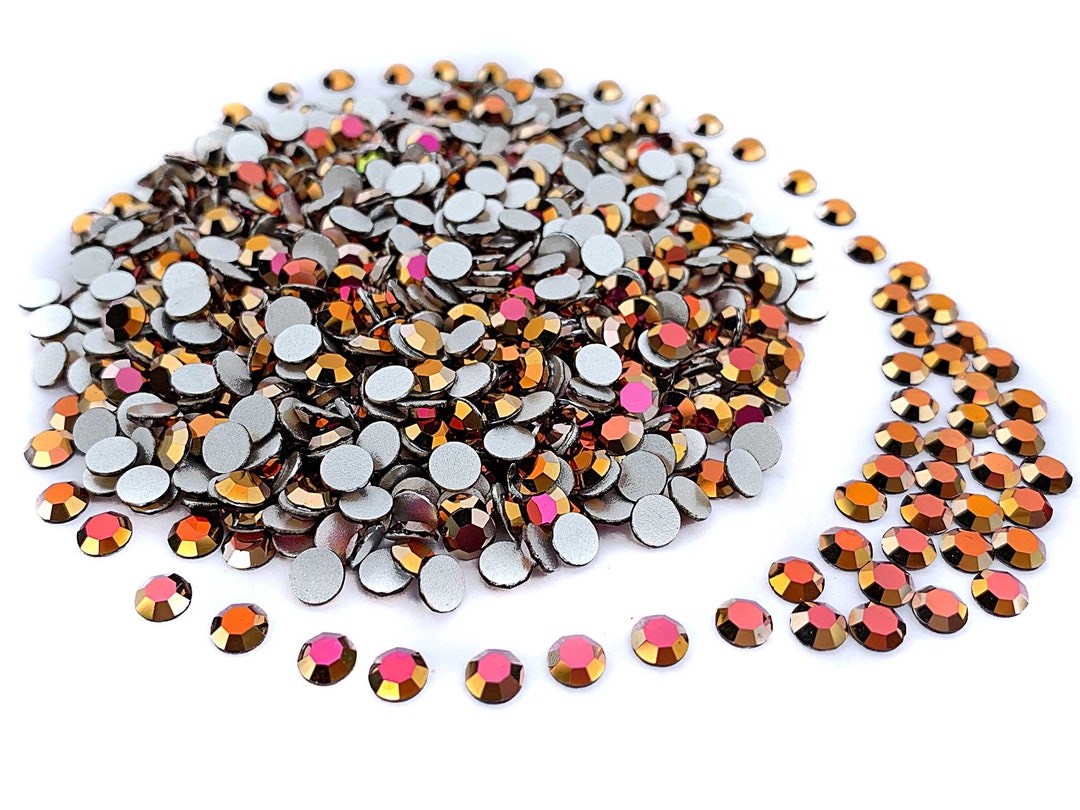 Crystal Santander Gold Metallic Preciosa Rhinestone Flatbacks Genuine ...