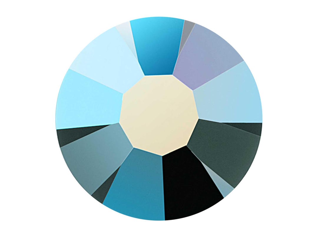 Jet AB Preciosa VIVA or MAXIMA Chaton Roses Genuine Czech Crystals ...